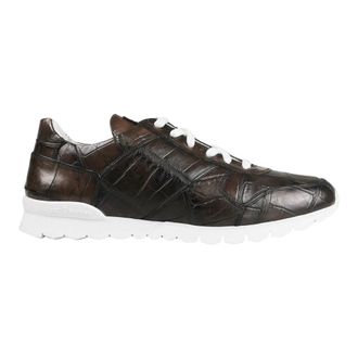 Kiton Homme, Chaussures, Brun, Taille: 43 EU Crocodile Leather Baskets