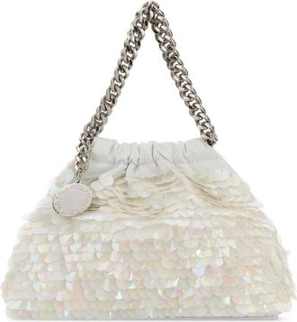 Stella McCartney Femme, Sacs, Blanc, Taille: ONE Size Falabella Mini Sac Seau &agrave; Cordon Orn&eacute; de Sequins