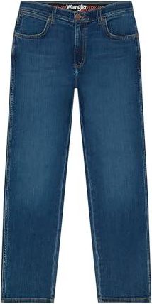 Wrangler Greensboro Jean pour Homme Coupe Droite Coupe Droite, Été Pissenlit, 34W x 32L