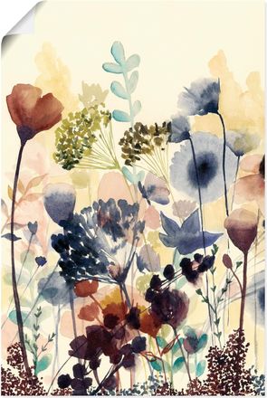Artland Wanddeko Poster & Kunstdrucke Wandposter 80x120 cm Blumen Botanik Blumenwiese Malerei Blüten Abstrakt Modern T0PT