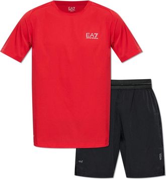 Emporio Armani Emporio Armani Ea7, Homme, Sport, Rouge, Taille: L Ventus7 Ensemble T-shirt et Short de Voyage