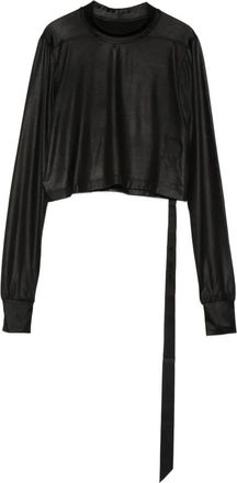Rick Owens Femme, Sweatshirts et sweats &agrave; capuche, Noir, Taille: 40 FR T-shirt court