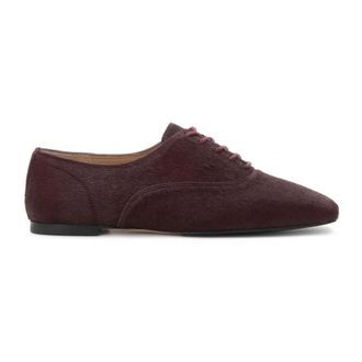 Kazar Halbschuhe aus Leder mit Naturhaar in weinroter Farbe - - Shoes - Damen - Braun - 40 EU