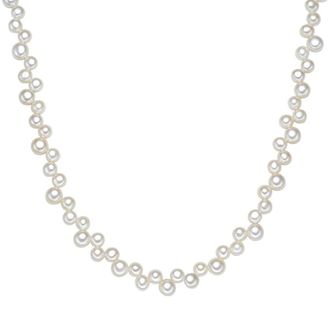 Valero Pearls Halskette - Sterling Silber Perlen-Kette S&uuml;&szlig;wasser-Zuchtperle - Gr. unisize - in Wei&szlig; - f&uuml;r Damen