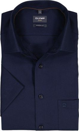 Olymp Herren Kurzarmhemd blau