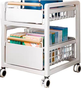 Generic Drehbares Metallregal (360&deg;) - Ideal for Schreibtische, Wohnzimmer, Schlafzimmer, Arbeitszimmer, Ecken und Balkone - Stilvolle Aufbewahrungsl&ouml;sung(Whi