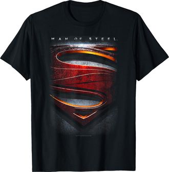 DC Comics Superman Man of Steel Large Shield T Shirt T-Shirt