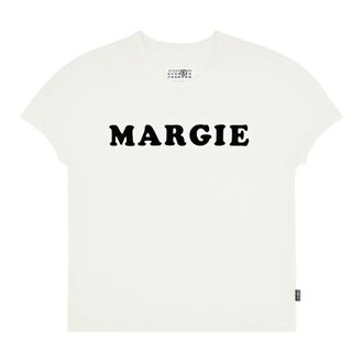 Maison Margiela Margie Printed T-Shirt - - Tops - Damen - Wei&szlig; - M