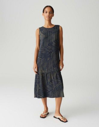 OPUS Tr&auml;gerkleid WICY PALM LEAVES bedruckte A-Linie mit Volant