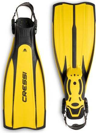 Cressi Pro Light Open Heel Tauchen Flossen, Schwarz/Gelb, L/XL (44/45)