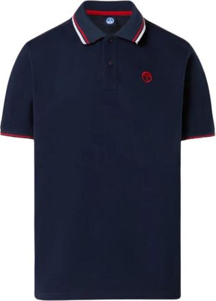 North Sails Homme, Tops, Bleu, Taille: XL Polo avec finitions ray&eacute;es