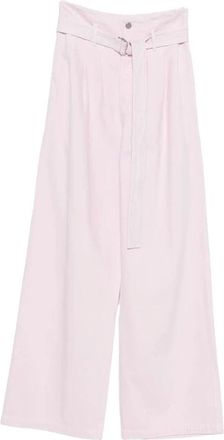 A Gold E Femme, Pantalons, Rose, Taille: W26 Belted Pleated Wide Pantalons
