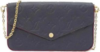 Louis Vuitton Sac bandouli&egrave;re Pochette Felicie Monogram Empreinte Pre-owned - Femme - Pre-owned - Bleu - Taille: ONE Size