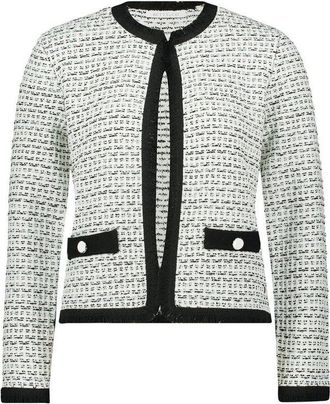 Betty&Co Strickjacke Damen Strick-Cardigan mit Fransen (1-tlg)