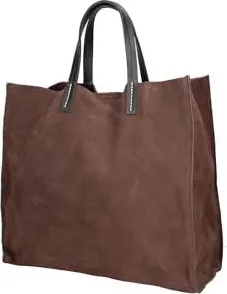Gave Lux Sac &agrave; bandouli&egrave;re en cuir v&eacute;ritable pour femme Made in Italy 34,5 x 32 x 17 cm GLX228105723FBG, marron fonc&eacute;, Taille unique