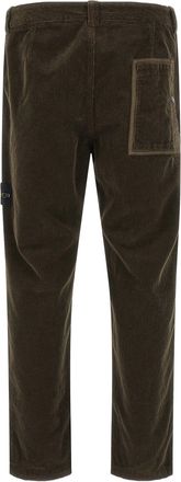 Stone Island Organic Cotton Corduroy Trousers - Charcoal Grey