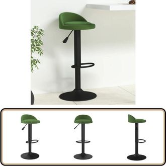 vidaXL Vidaxl - Tabouret de bar Vert foncé Velours
