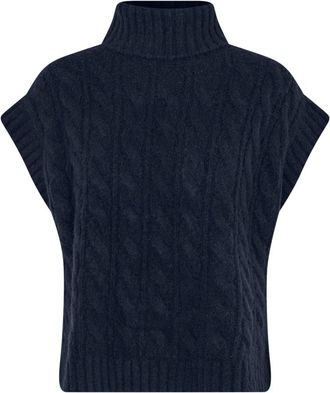 Lollys Laundry Femme, Pulls, Bleu, Taille: 40 FR Fresno Knit Vest