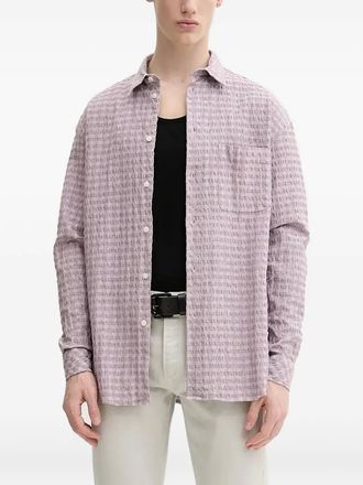 Samsøe & Samsøe chemise texturée à carreaux vichy - Violet