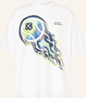 Casablanca T-Shirt Flaming Tennis Ball weiss