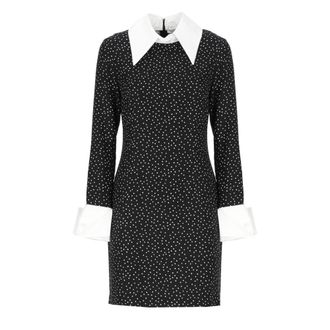 Mar De Margaritas Schwarzes Viskosekleid mit Punkten - - Dresses - Damen - Schwarzk - M