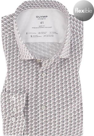 Olymp Herren Hemden rot Baumwoll-Stretch