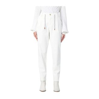 Eleventy Gerade Hose - - Trousers - Damen - Wei&szlig; - M
