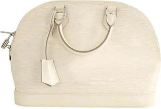 Louis Vuitton Sac &agrave; main Alma en cuir &eacute;cru