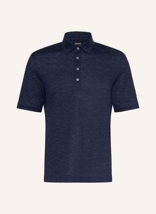 Ermenegildo Zegna Zegna Leinen-Poloshirt blau