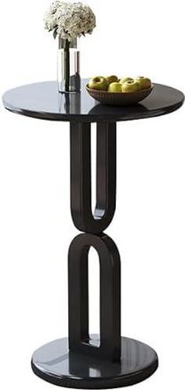Generic Table dappoint Ronde Moderne, Petite Table Basse avec Pied d&eacute;coratif, diam&egrave;tre 40 cm, Hauteur 58 cm(Black)