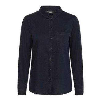 Part Two Chemise M&eacute;lange Lin Midnight - Femme - Blouses et Chemises - Bleu - Taille: 40 FR