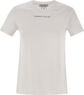 Max Mara Femme, Tops, Blanc, Taille: 36 FR T-shirt &agrave; col rond