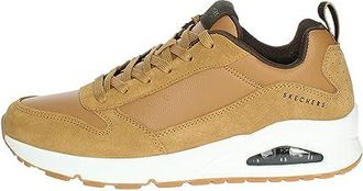Skechers Homme UNO-STACRE Baskets, Whiskey Leather/PU/Trim, 42.5 EU