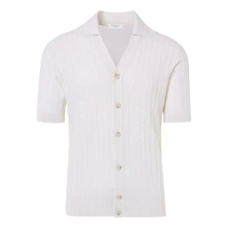 Paolo Pecora Homme, Pulls, Beige, Taille: XL Chemise Cr&egrave;me en Soie et Coton
