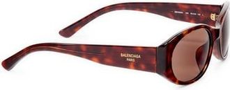 Balenciaga Lunettes de soleil ovales en ac&eacute;tate