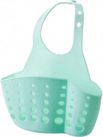 Generic H&auml;ngende Sp&uuml;le Aufbewahrungskorb Schwammhalter Kleinigkeiten Tasche Verstellbarer Druckknopf Ablaufkorb Bad Wasserhahn K&uuml;che Organizer Professionell v