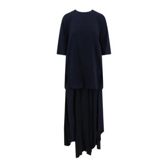 Semicouture Maxikleid mit Rundhalsausschnitt - - Dresses - Damen - Blau - S