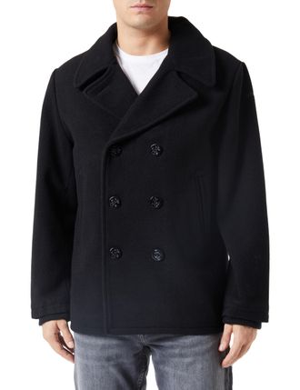 Schott NYC Herren Seacoat Hütte, Schwarz, L