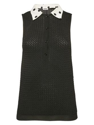 Moschino débardeur en maille - Noir