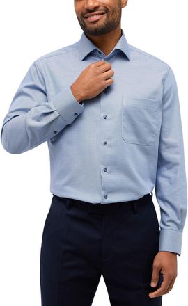 Eterna Hemd Comfort Fit Green Level 65 cm Arm blau Gemustert 4158/14 E19K, Kragenweite/Größe:50
