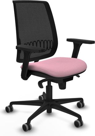 Piqueras y Crespo B&uuml;rostuhl Rosa Alares mit 3D-Armlehnen, h&ouml;henverstellbare Lendenwirbelst&uuml;tze. Ausgestattet mit 5 Positionen und injiziertem Schaum. Mit Rollen von 65 