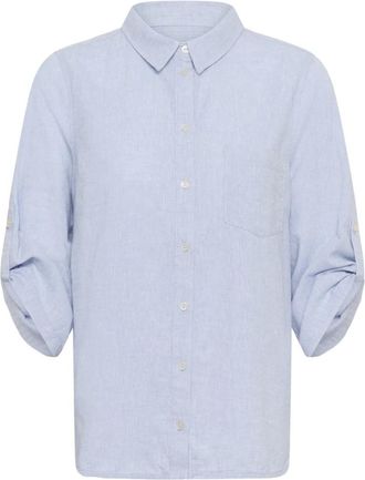 Part Two Femme, Blouses et Chemises, Bleu, Taille: 40 FR Chemise Chambray