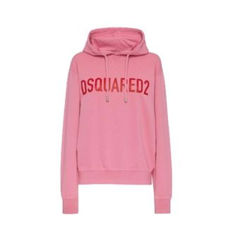 Dsquared2 Hoodie mit ikonischem Logo - - Sweatshirts & Hoodies - Damen - Rosa - L