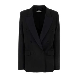 Stella McCartney Schwarzer Stretch-Woll-Blazer - - Jackets - Damen - Schwarzk - S