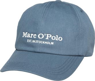 Marc O'Polo Herren Cap aus Bio-Baumwolle sportlich, Blau (Storm), One Size
