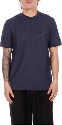Fred Perry Homme, Tops, Bleu, Taille: L T-Chemises