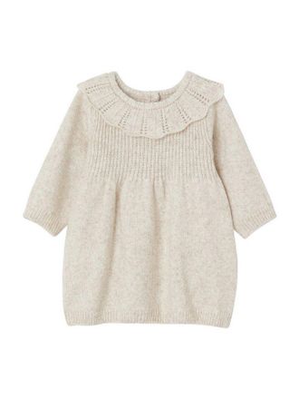 Vertbaudet Minikleid M&auml;dchen Baby Strickkleid mit Kragen