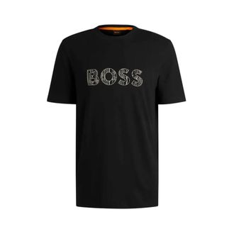 HUGO BOSS Homme, Tops, Noir, Taille: S Boss T-shirt Texture Noir Coton