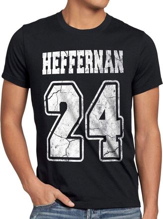 style3 Heffernan 24 T-Shirt Herren Doug Queens Sitcom, Gr&ouml;&szlig;e:4XL, Farbe:Schwarz