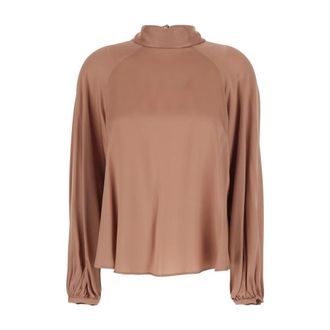Semicouture Femme, Blouses et Chemises, Rose, Taille: 40 FR Blouse &agrave; encolure ras du cou